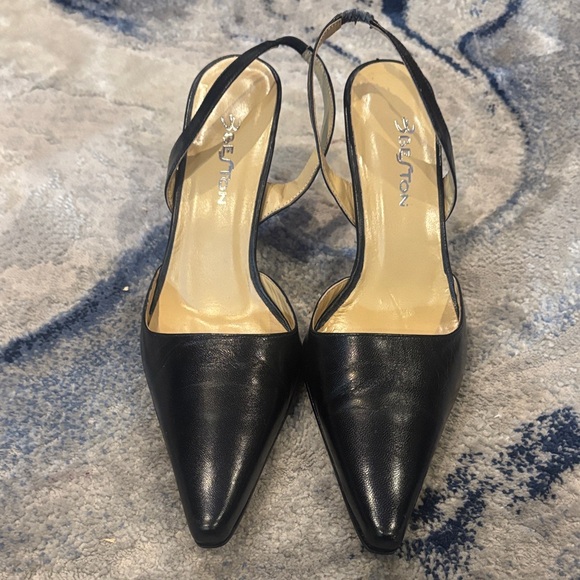 Beston | Shoes | Beston Black Pointedtoe Slingback Heel | Poshmark